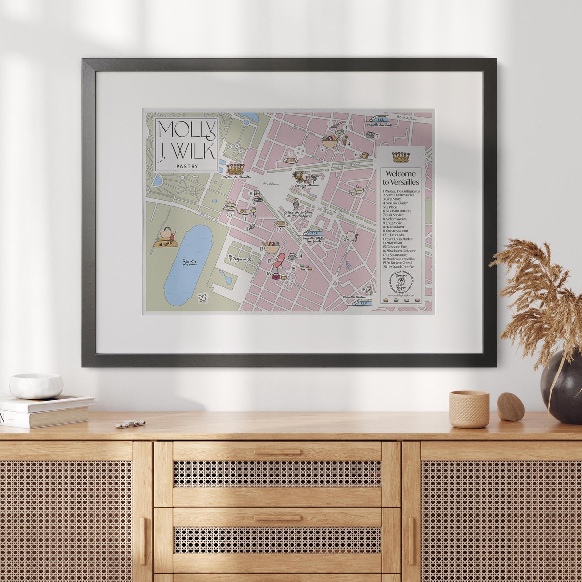Map of Versailles Art Print - Molly J Wilk X Sonja Bajic Studio – SonjaBajicStudio